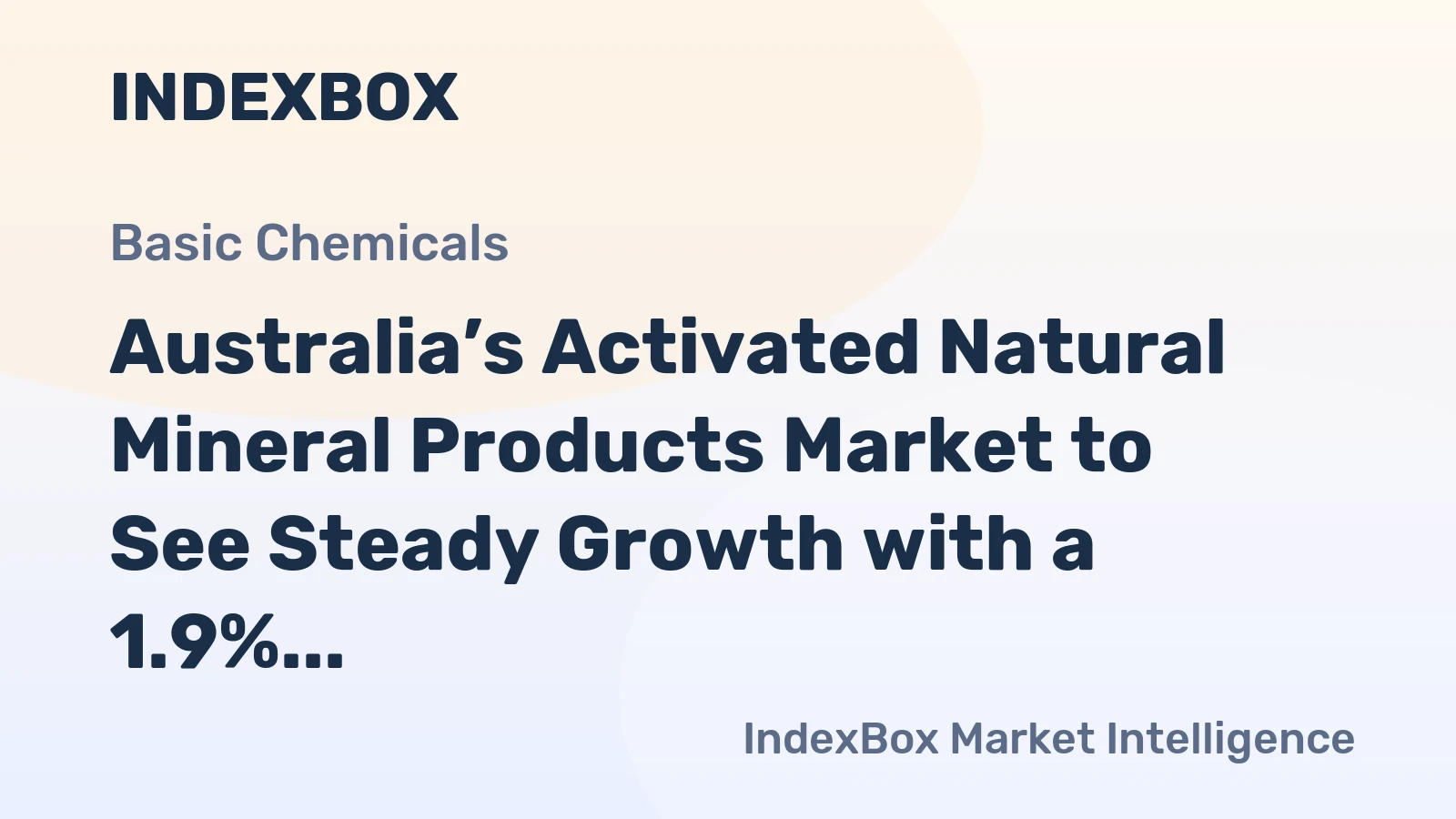 Australia’s Activated Natural Mineral Products Market to See Steady Growth with a 1.9% CAGR