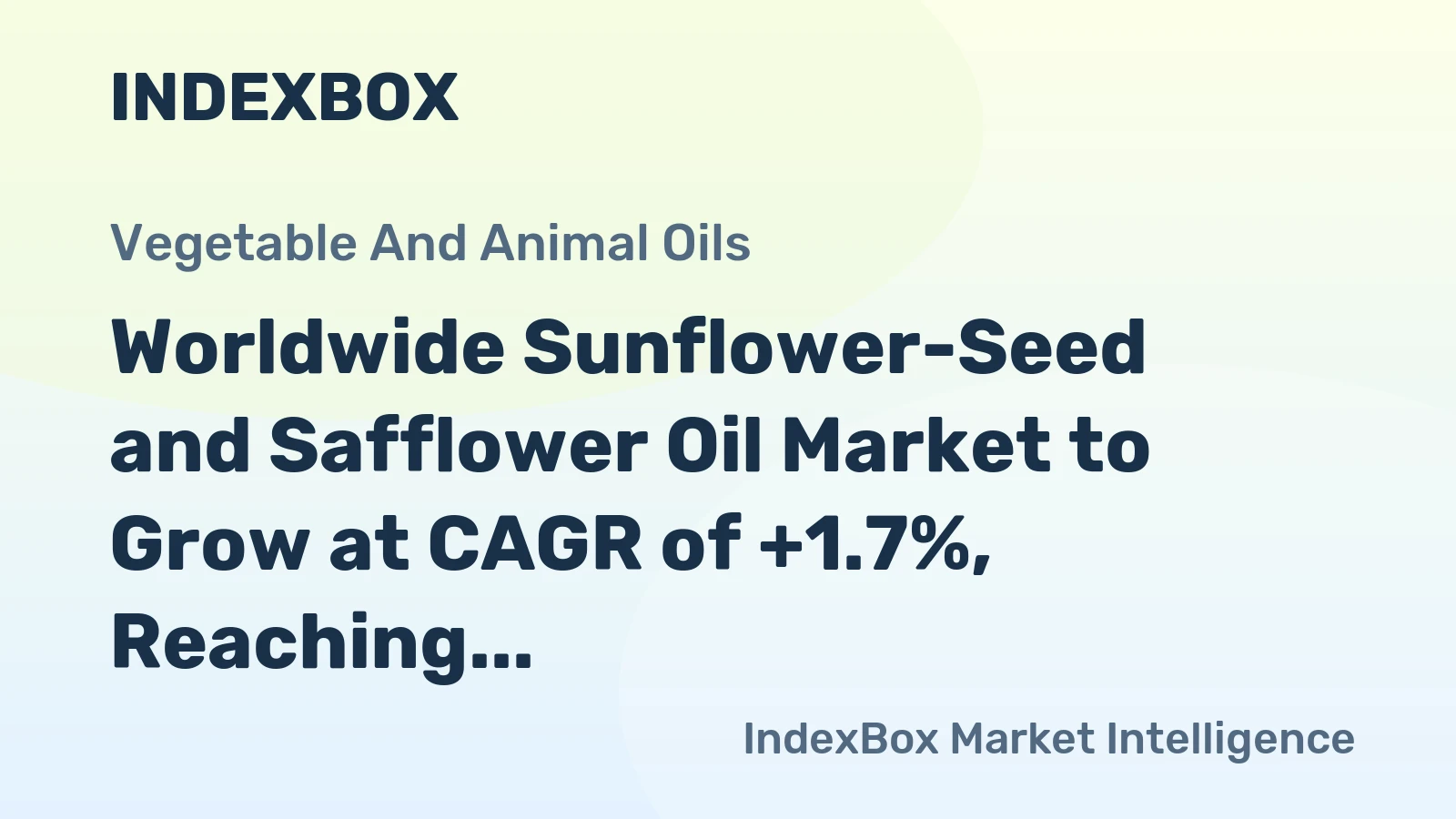 Worldwide Sunflower-Seed and Safflower Oil Market to Grow at CAGR of +1.7%, Reaching $58.2B by 2035