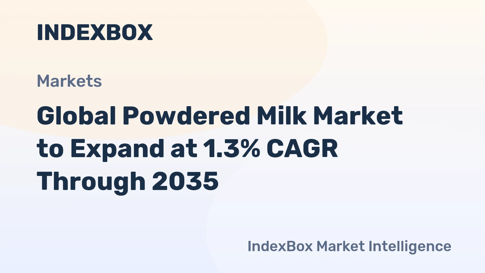 Global Powdered Milk Market to Expand at 1.3% CAGR Through 2035
