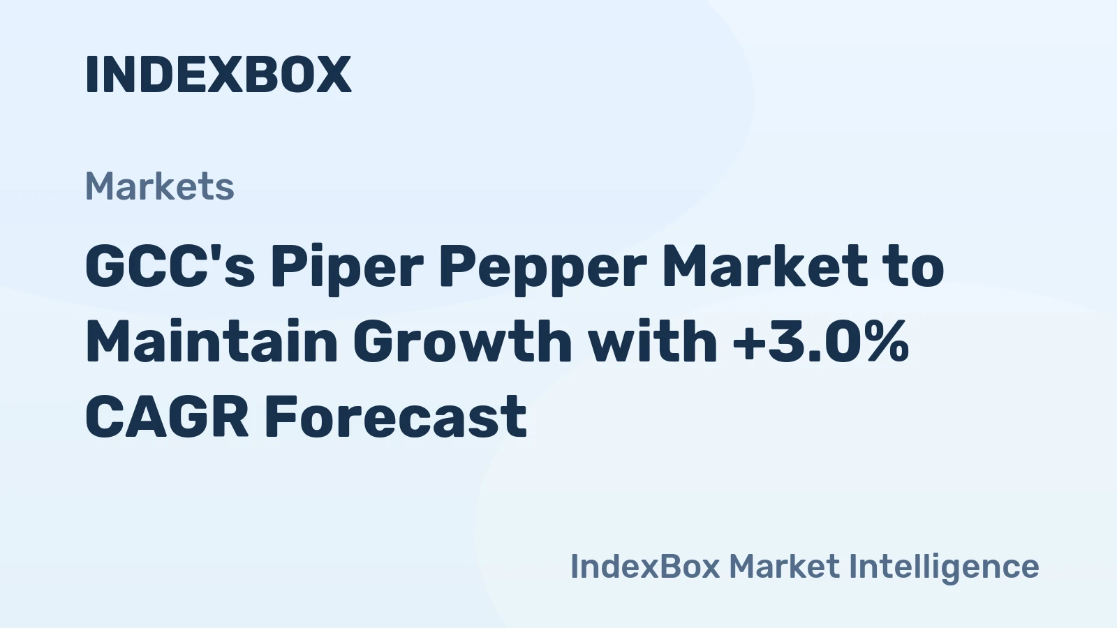 GCC's Piper Pepper Market to Maintain Growth with +3.0% CAGR Forecast