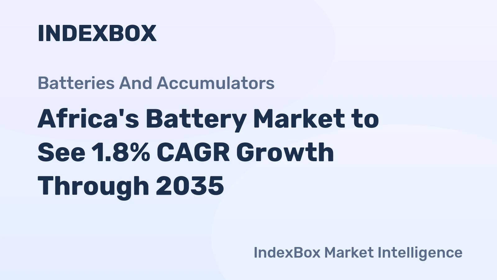 Africa's Battery Market to See 1.8% CAGR Growth Through 2035