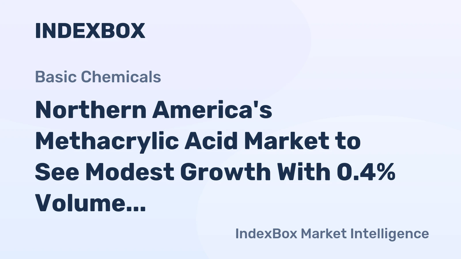 Northern America's Methacrylic Acid Market to See Modest Growth With 0.4% Volume CAGR Through 2035