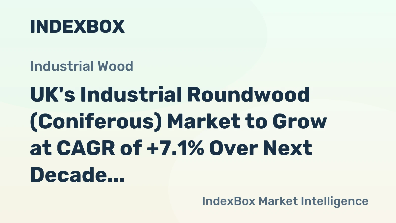 UK's Industrial Roundwood (Coniferous) Market to Grow at CAGR of +7.1% Over Next Decade, Reaching $31M by 2035