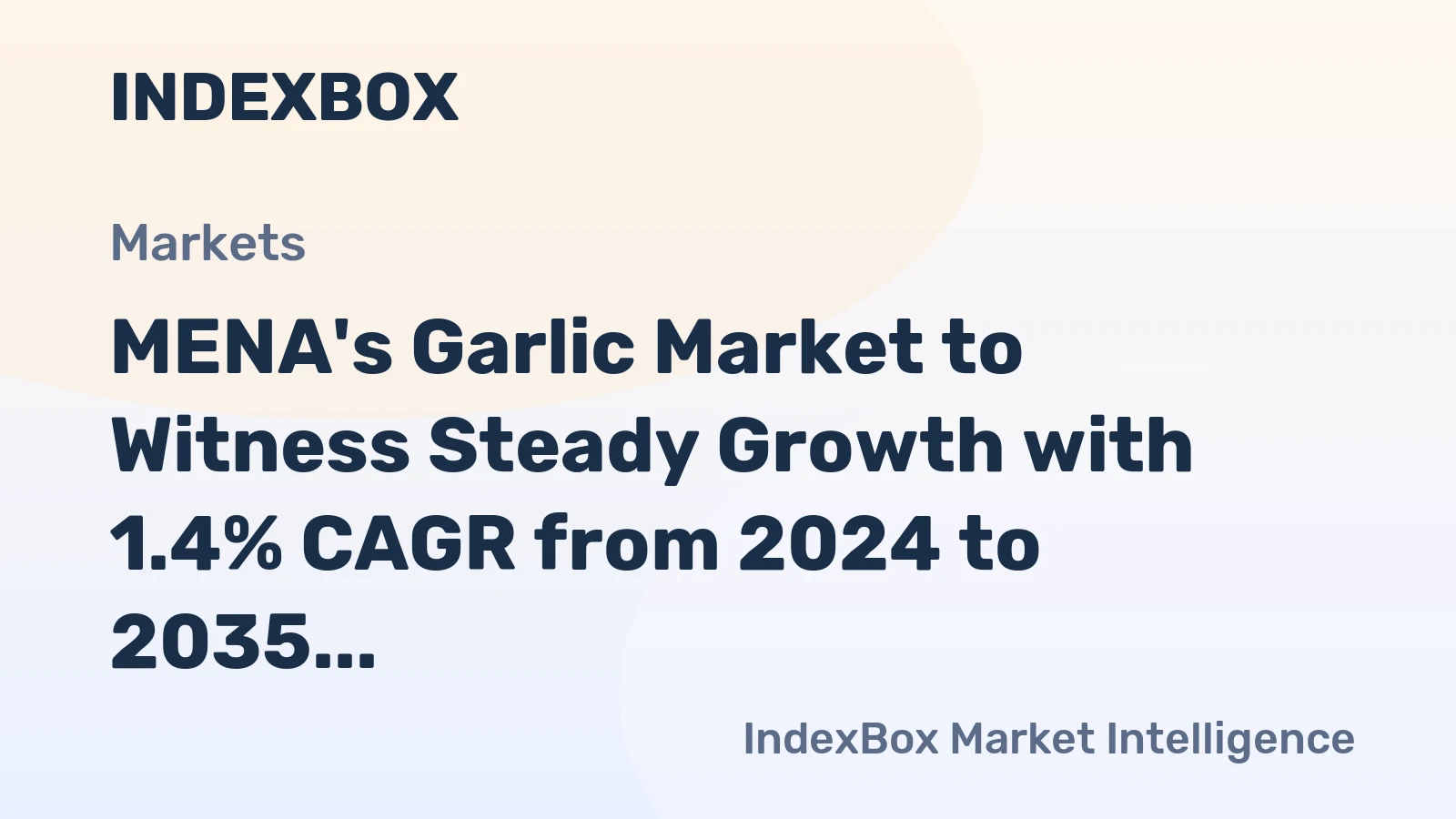 MENA's Garlic Market to Witness Steady Growth with 1.4% CAGR from 2024 to 2035