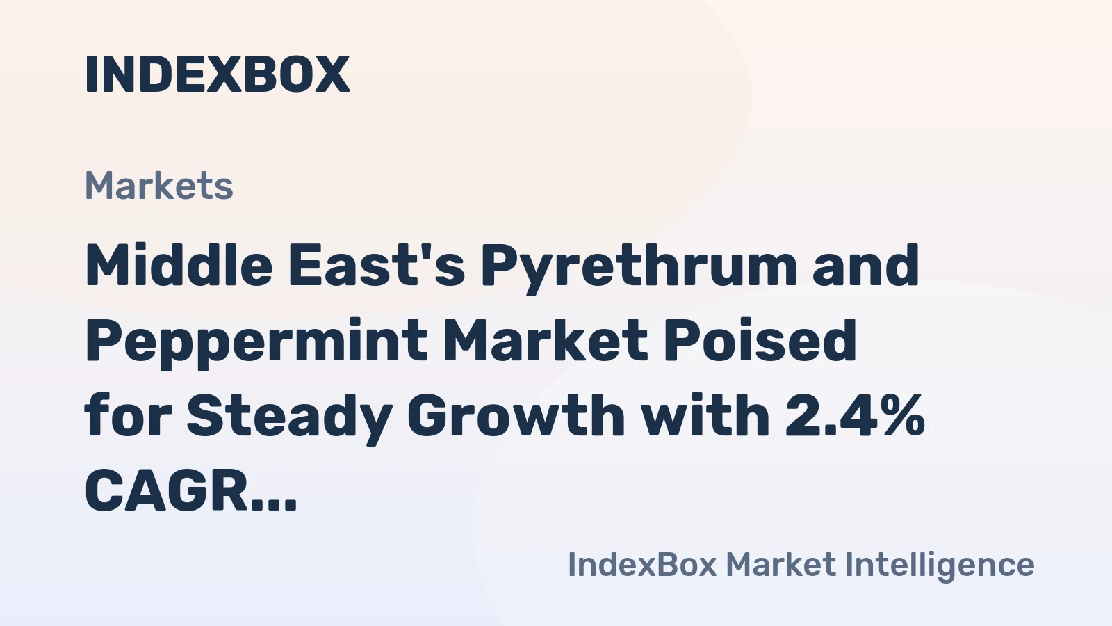 Middle East's Pyrethrum and Peppermint Market Poised for Steady Growth with 2.4% CAGR in Value
