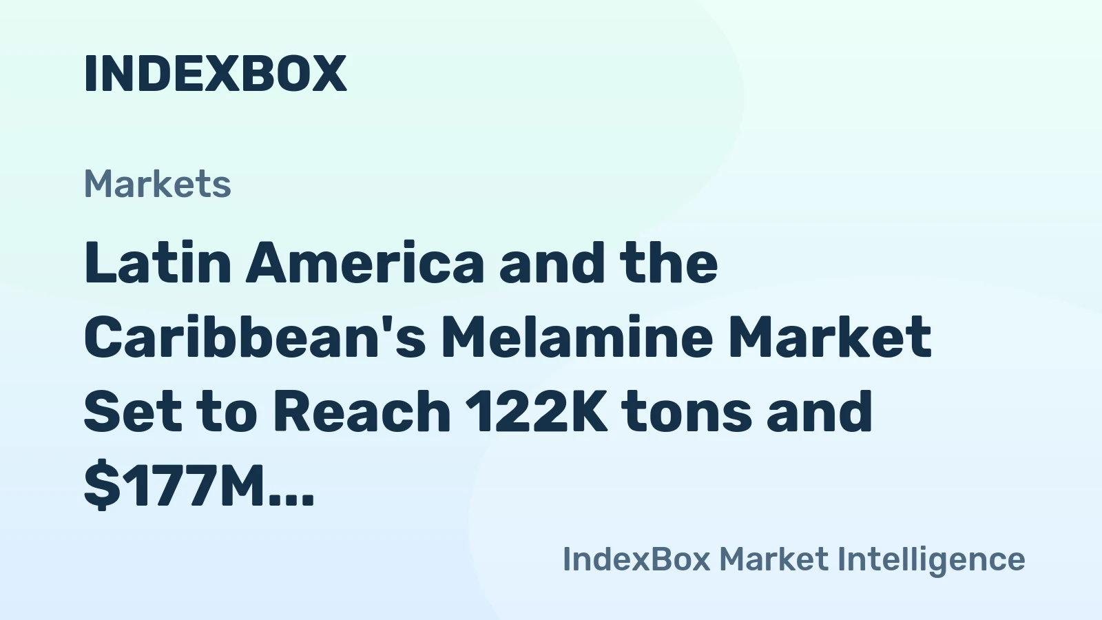 Latin America and the Caribbean's Melamine Market Set to Reach 122K tons and $177M by 2035