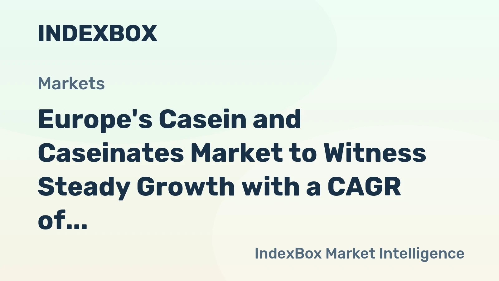 Europe's Casein and Caseinates Market to Witness Steady Growth with a CAGR of +5.2% from 2024-2035