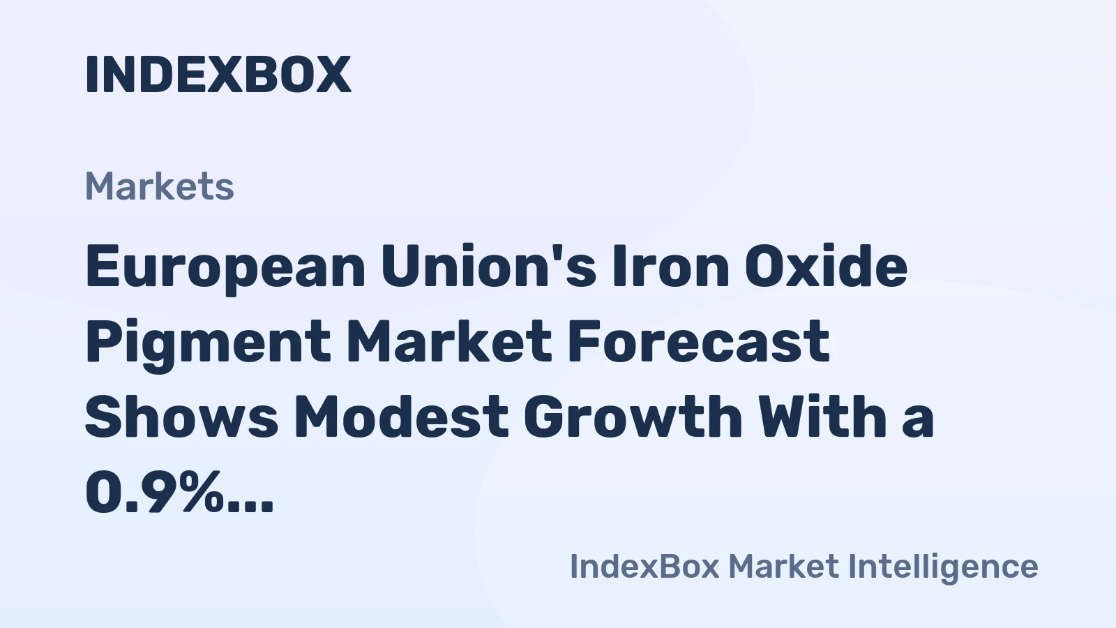 European Union's Iron Oxide Pigment Market Forecast Shows Modest Growth With a 0.9% CAGR Through 2035