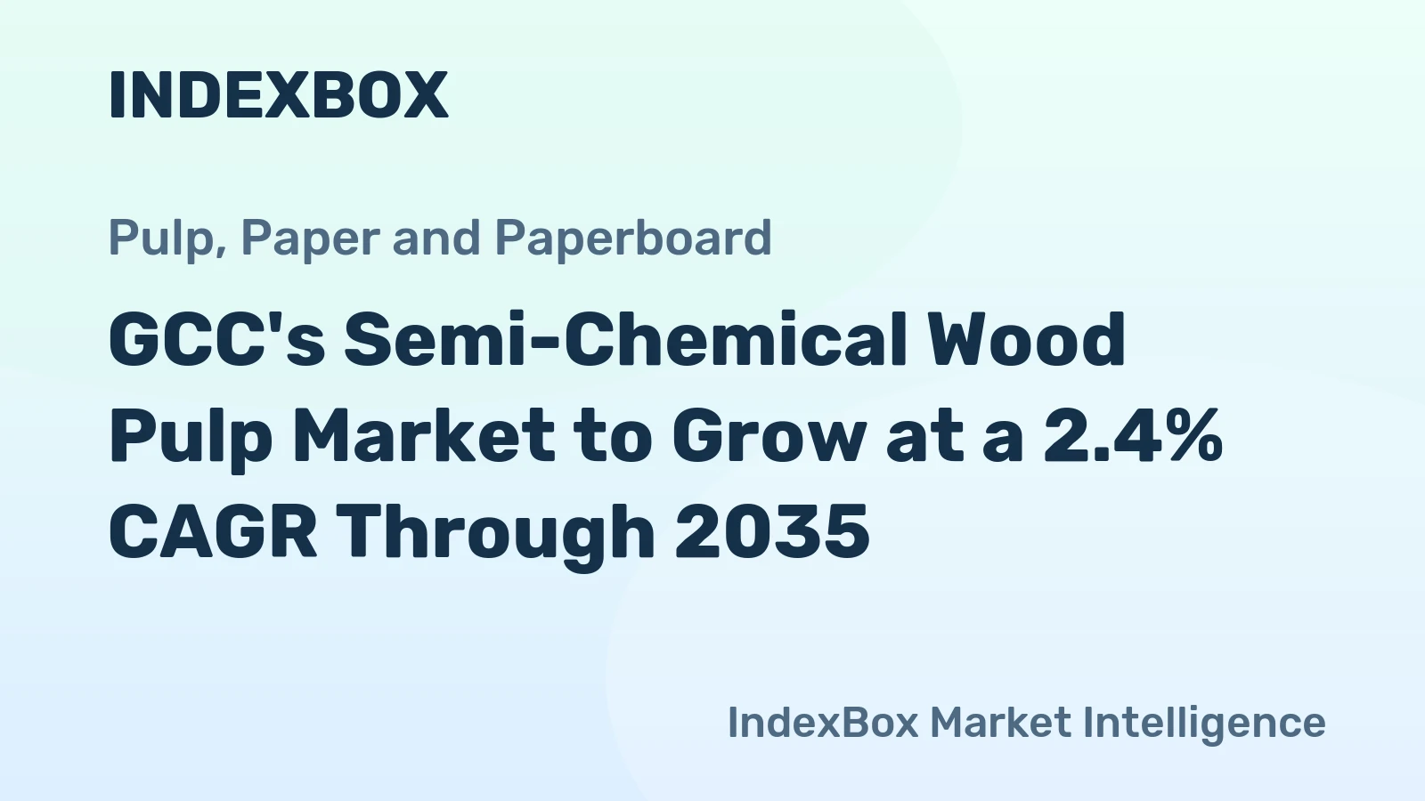 GCC's Semi-Chemical Wood Pulp Market to Grow at a 2.4% CAGR Through 2035