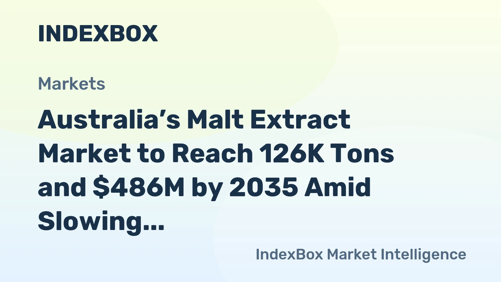 Australia’s Malt Extract Market to Reach 126K Tons and $486M by 2035 Amid Slowing Growth