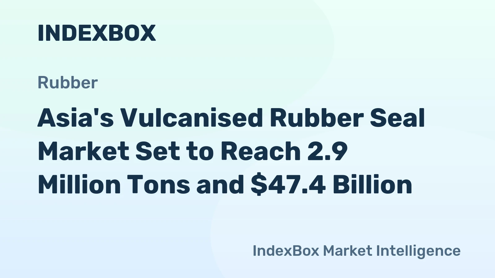 Asia's Vulcanised Rubber Seal Market Set to Reach 2.9 Million Tons and $47.4 Billion