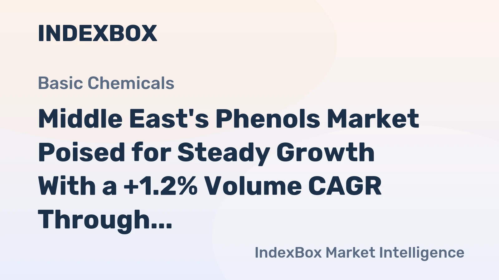 Middle East's Phenols Market Poised for Steady Growth With a +1.2% Volume CAGR Through 2035