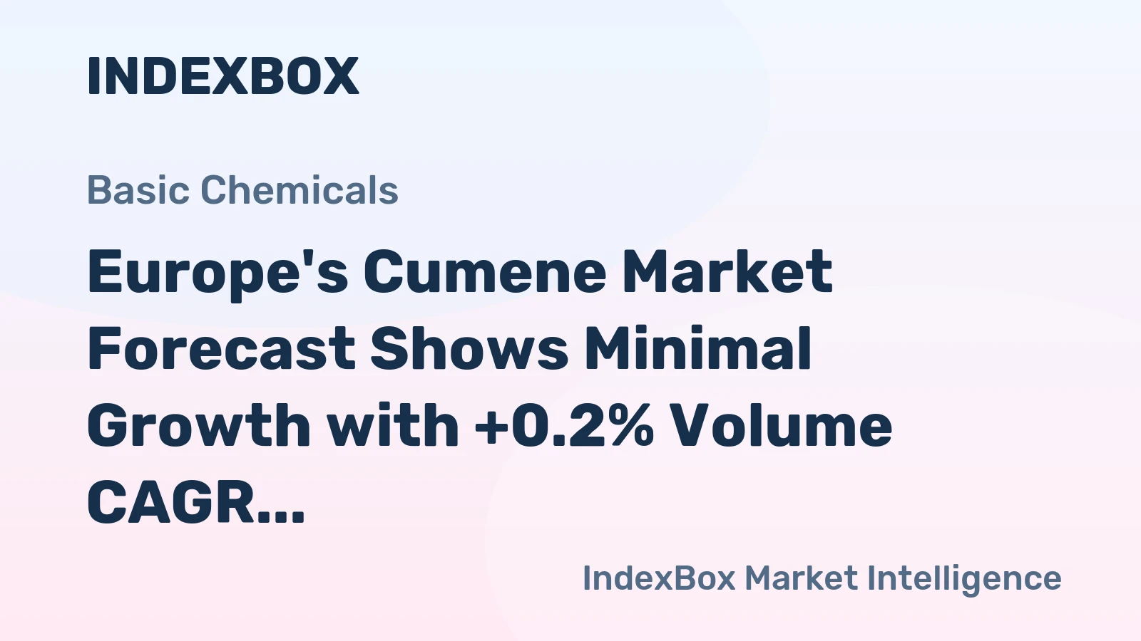 Europe's Cumene Market Forecast Shows Minimal Growth with +0.2% Volume CAGR Through 2035