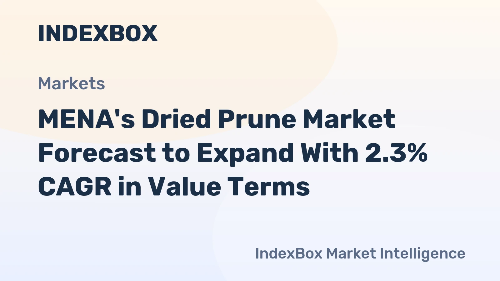 MENA's Dried Prune Market Forecast to Expand With 2.3% CAGR in Value Terms