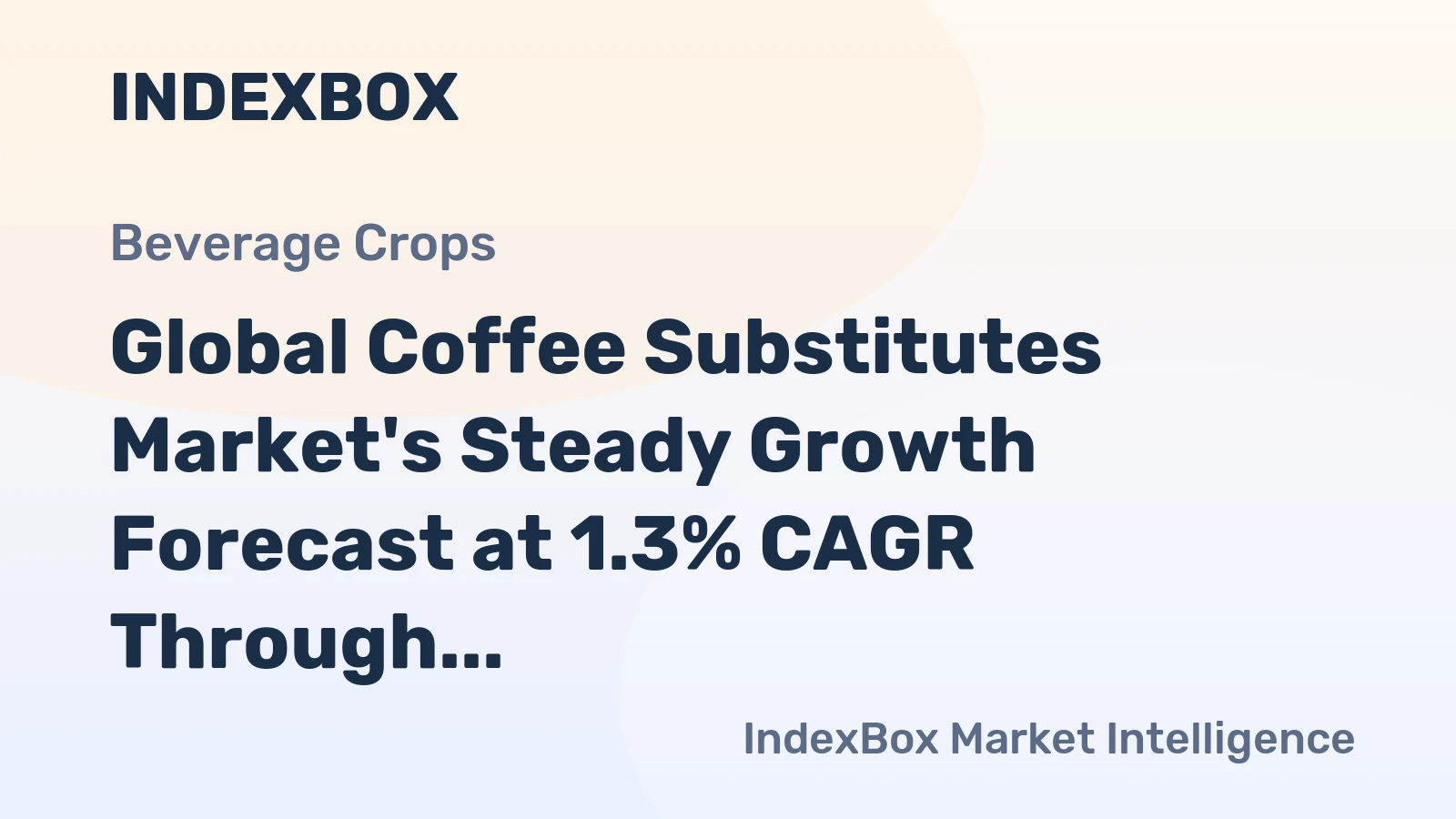 Global Coffee Substitutes Market's Steady Growth Forecast at 1.3% CAGR Through 2035