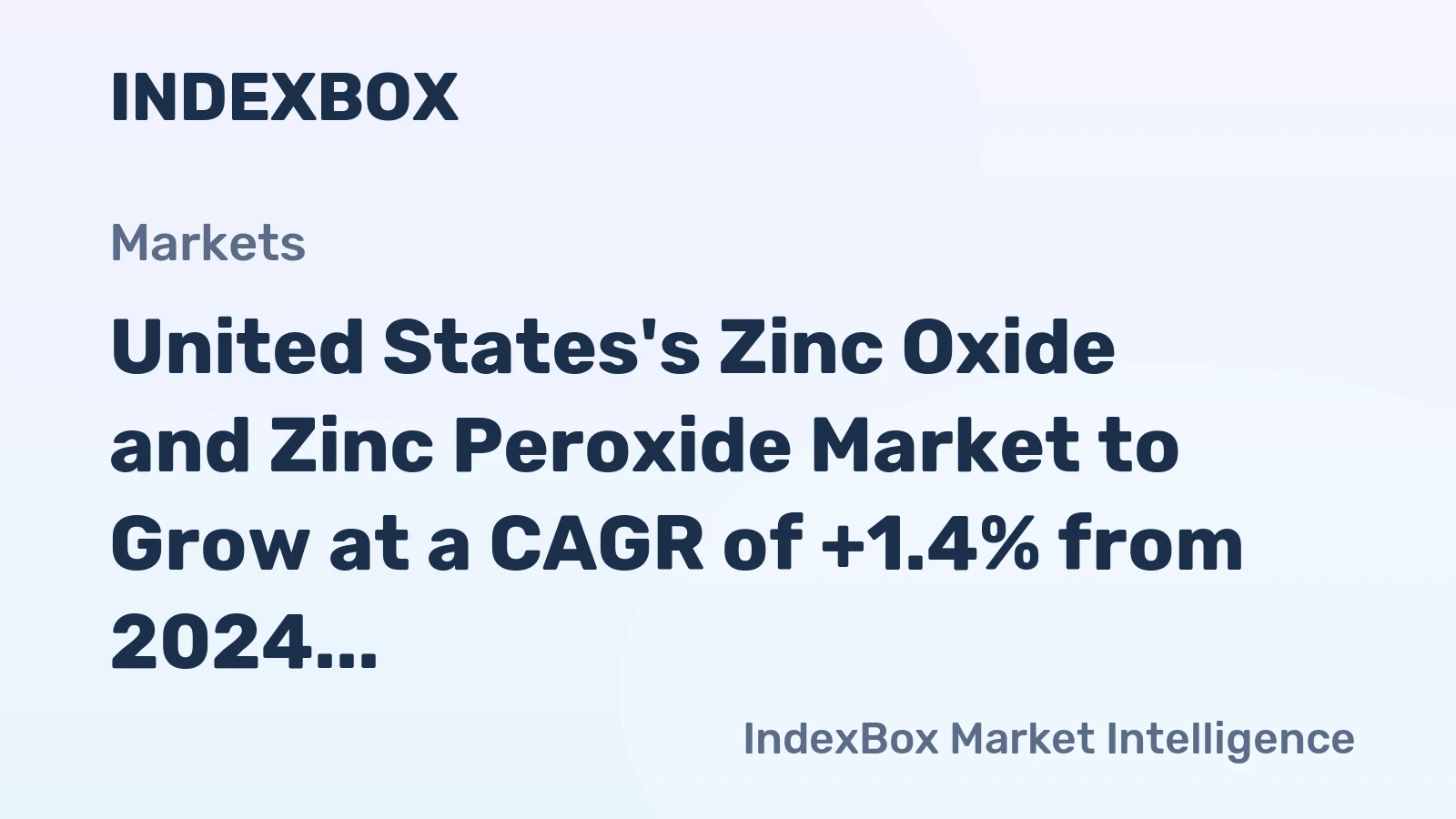 United States's Zinc Oxide and Zinc Peroxide Market to Grow at a CAGR of +1.4% from 2024 to 2035, Reaching 556K Tons