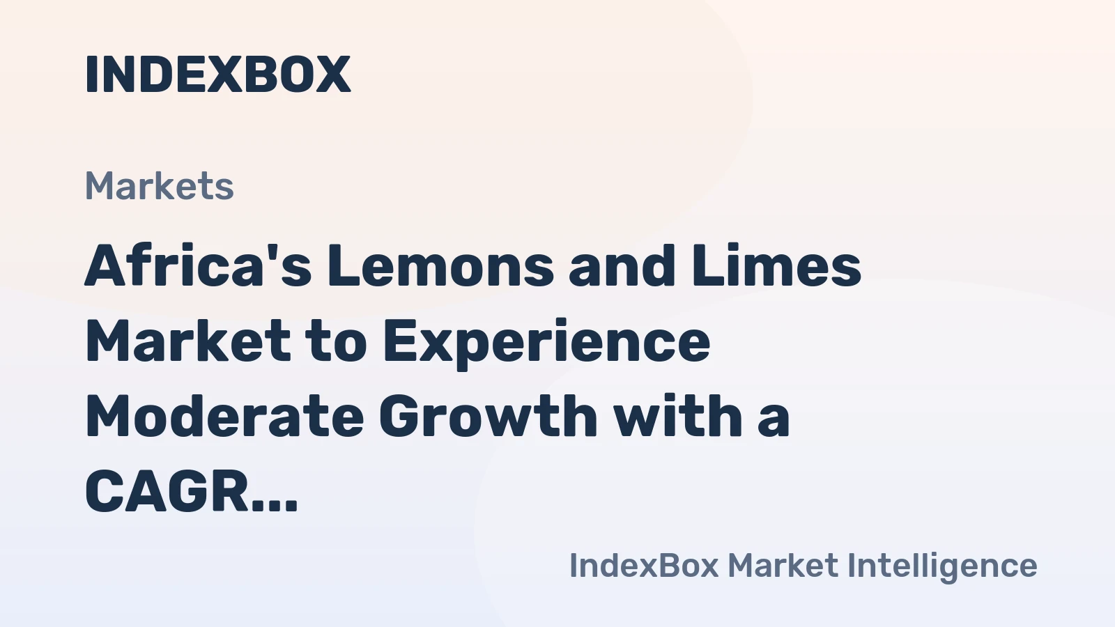 Africa's Lemons and Limes Market to Experience Moderate Growth with a CAGR of +1.6% by 2035