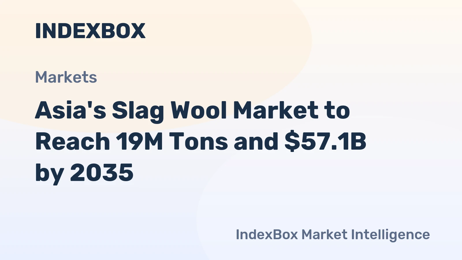 Asia's Slag Wool Market to Reach 19M Tons and $57.1B by 2035