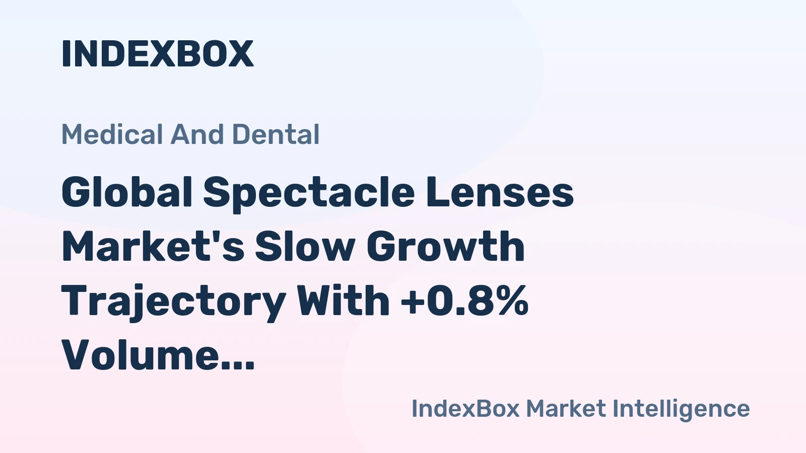 Global Spectacle Lenses Market's Slow Growth Trajectory With +0.8% Volume CAGR Forecast to 2035