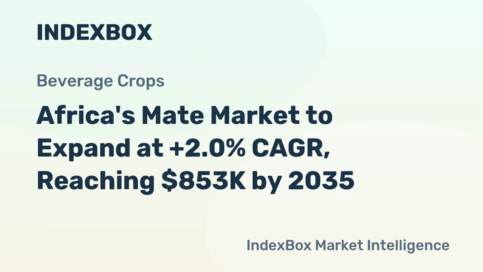 Africa's Mate Market to Expand at +2.0% CAGR, Reaching $853K by 2035