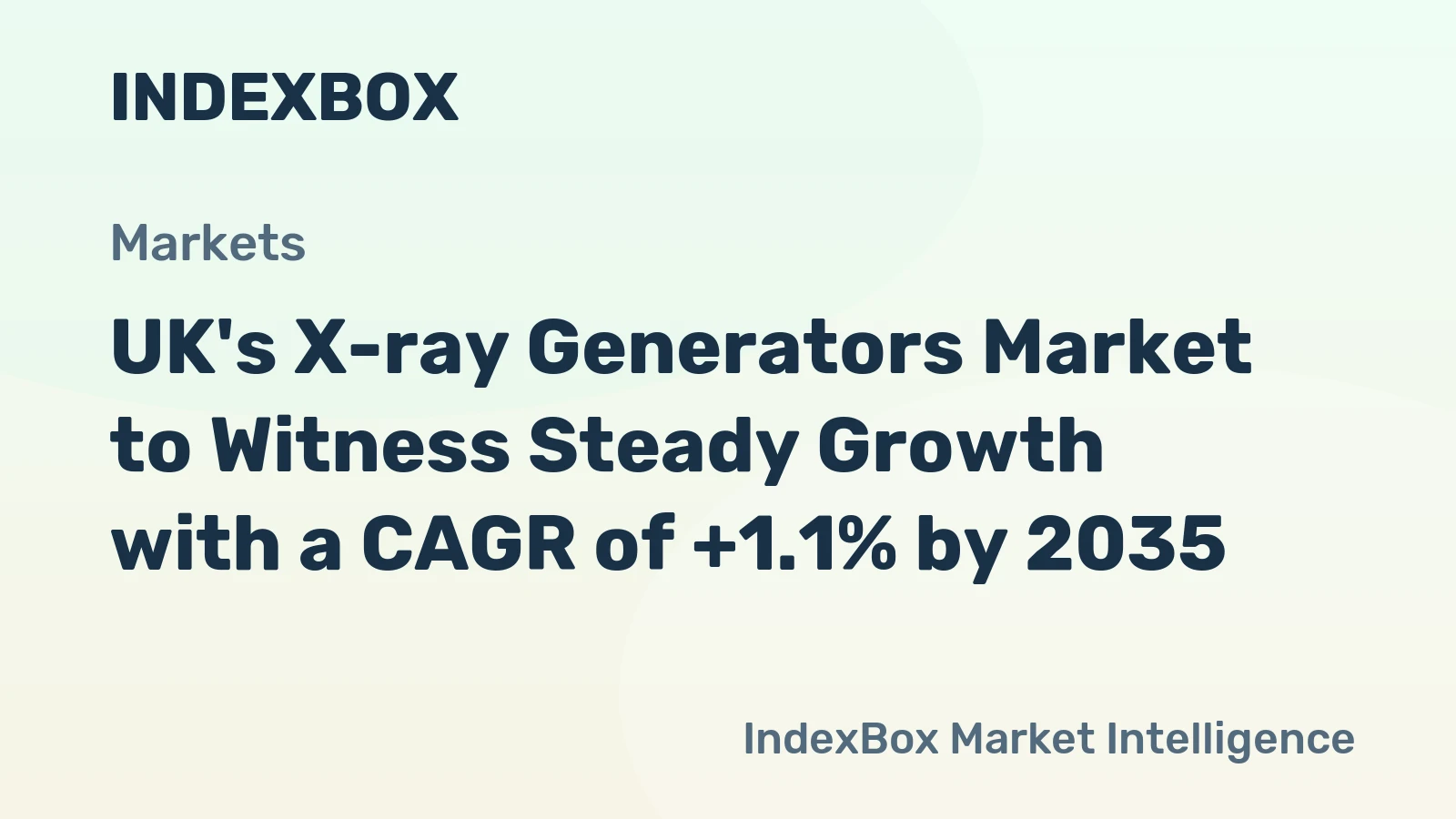 UK's X-ray Generators Market to Witness Steady Growth with a CAGR of +1.1% by 2035