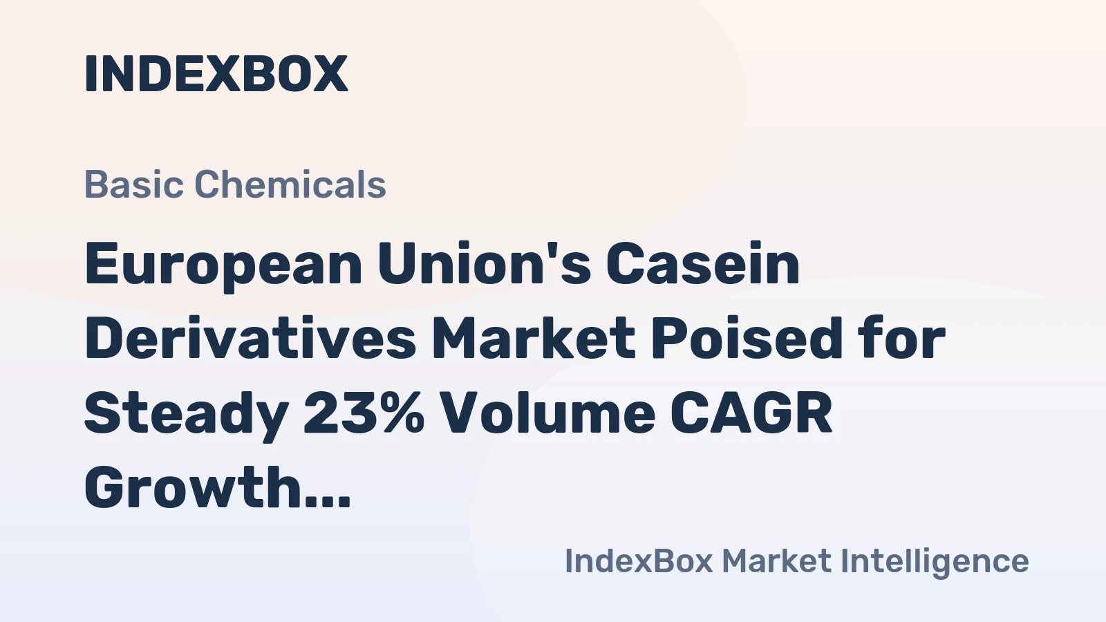 European Union's Casein Derivatives Market Poised for Steady 23% Volume CAGR Growth Through 2035