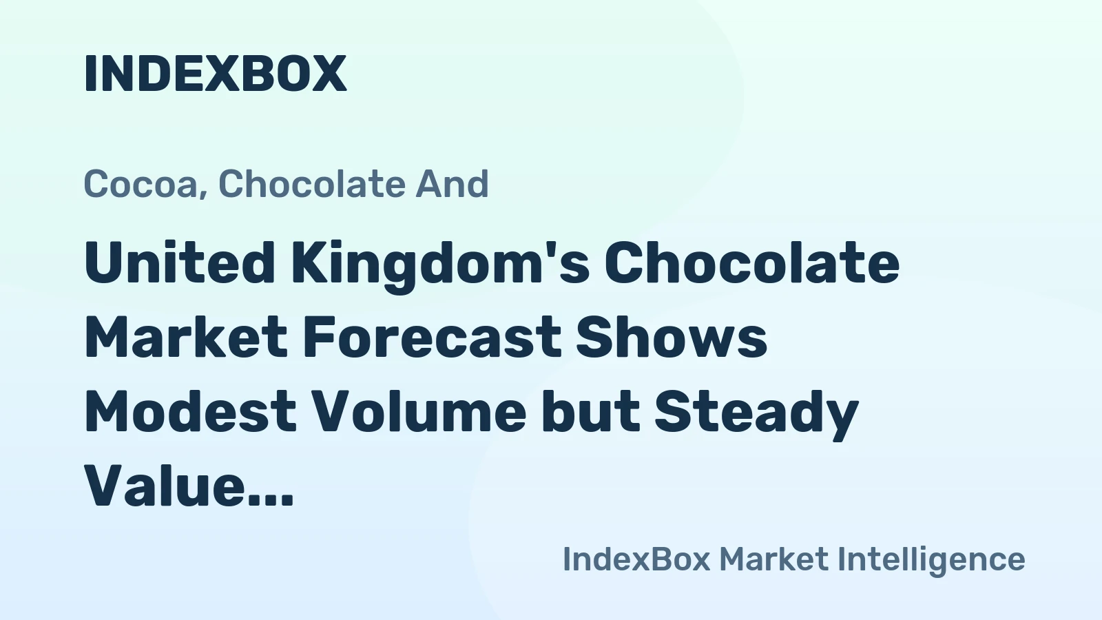 United Kingdom's Chocolate Market Forecast Shows Modest Volume but Steady Value Growth With a 1.6% CAGR