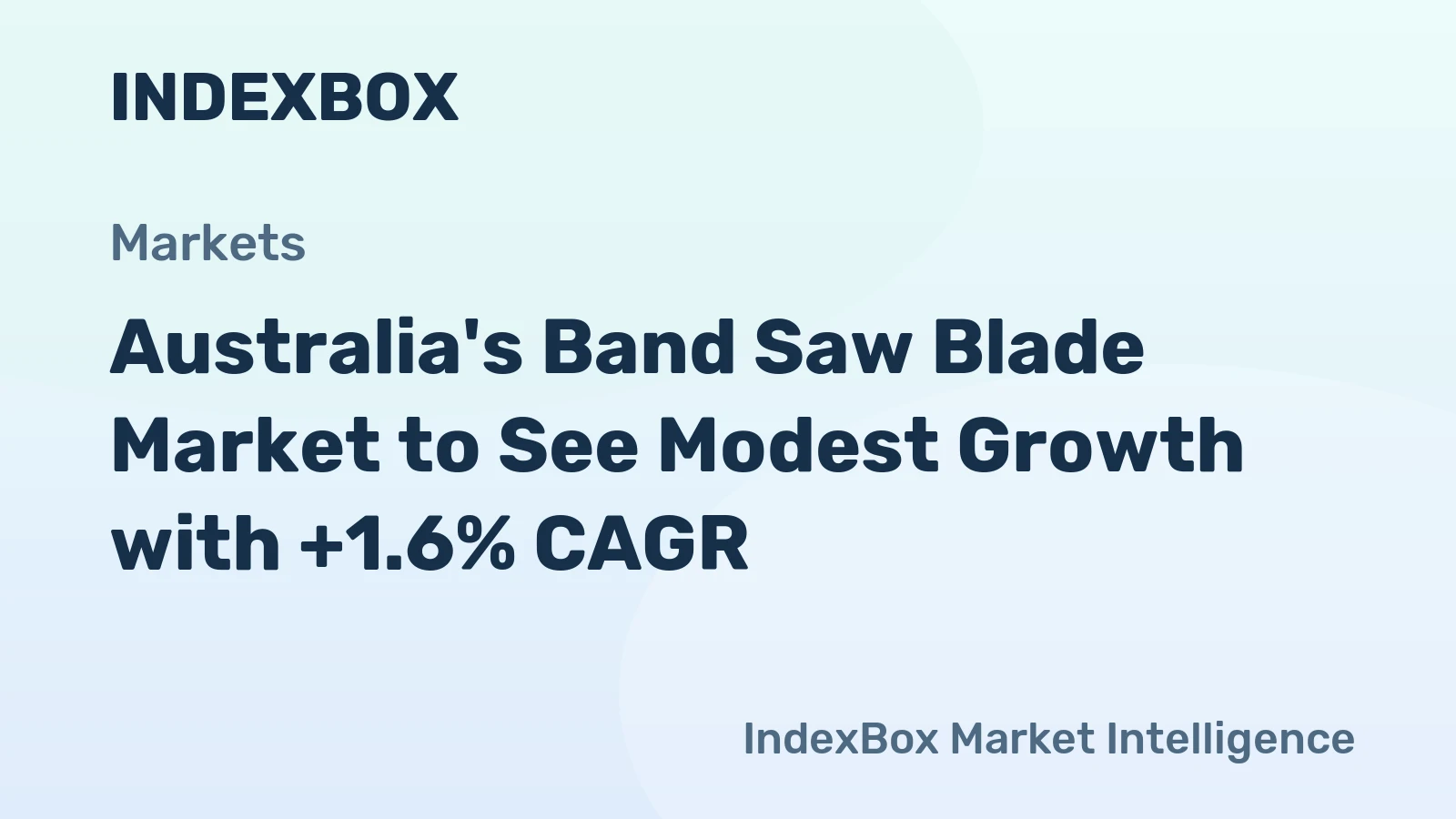 Australia's Band Saw Blade Market to See Modest Growth with +1.6% CAGR