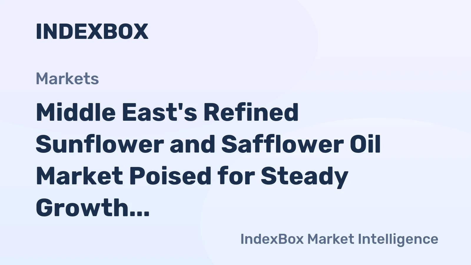 Middle East's Refined Sunflower and Safflower Oil Market Poised for Steady Growth With 1.3% CAGR Through 2035