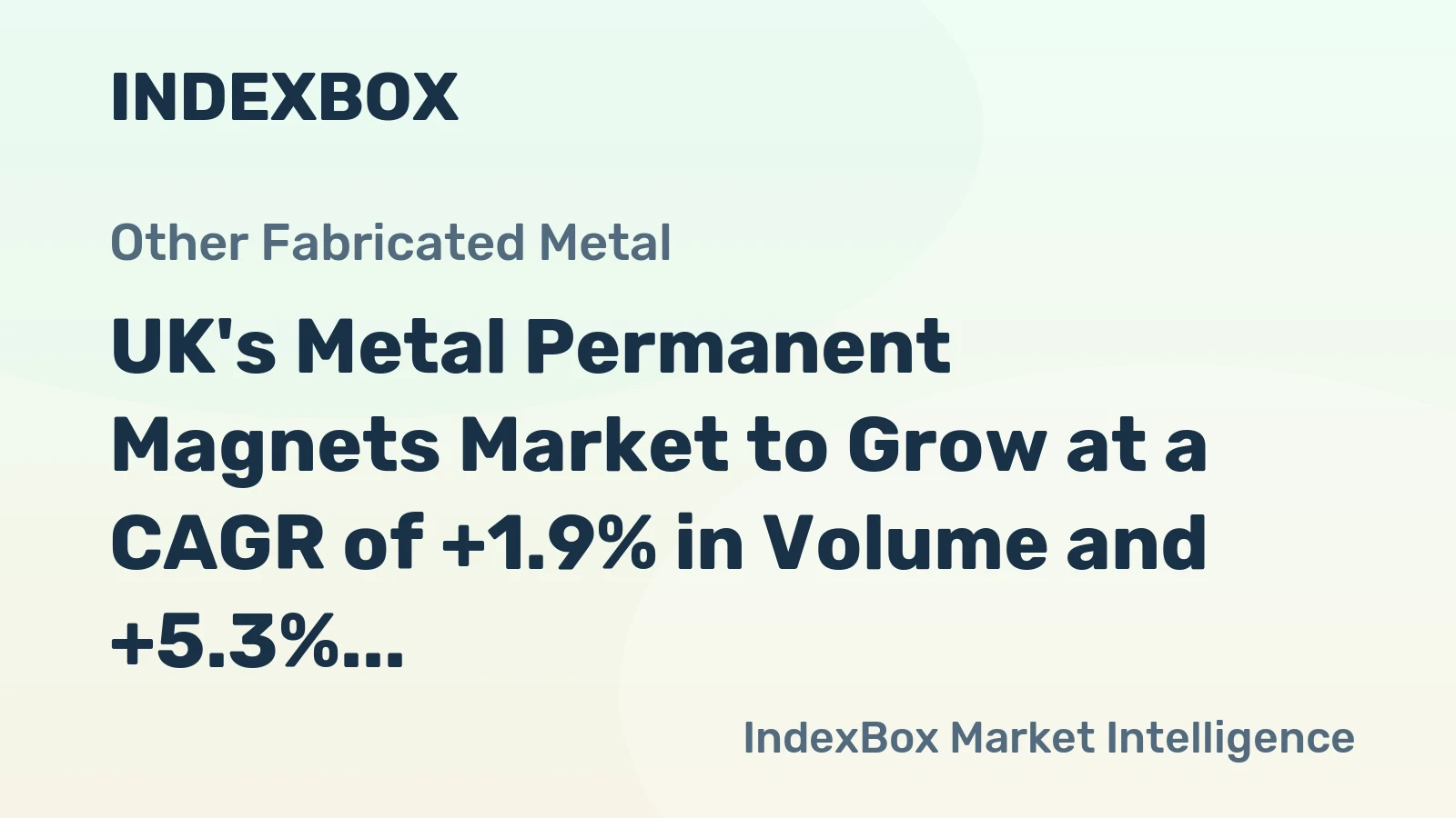 UK's Metal Permanent Magnets Market to Grow at a CAGR of +1.9% in Volume and +5.3% in Value by 2035