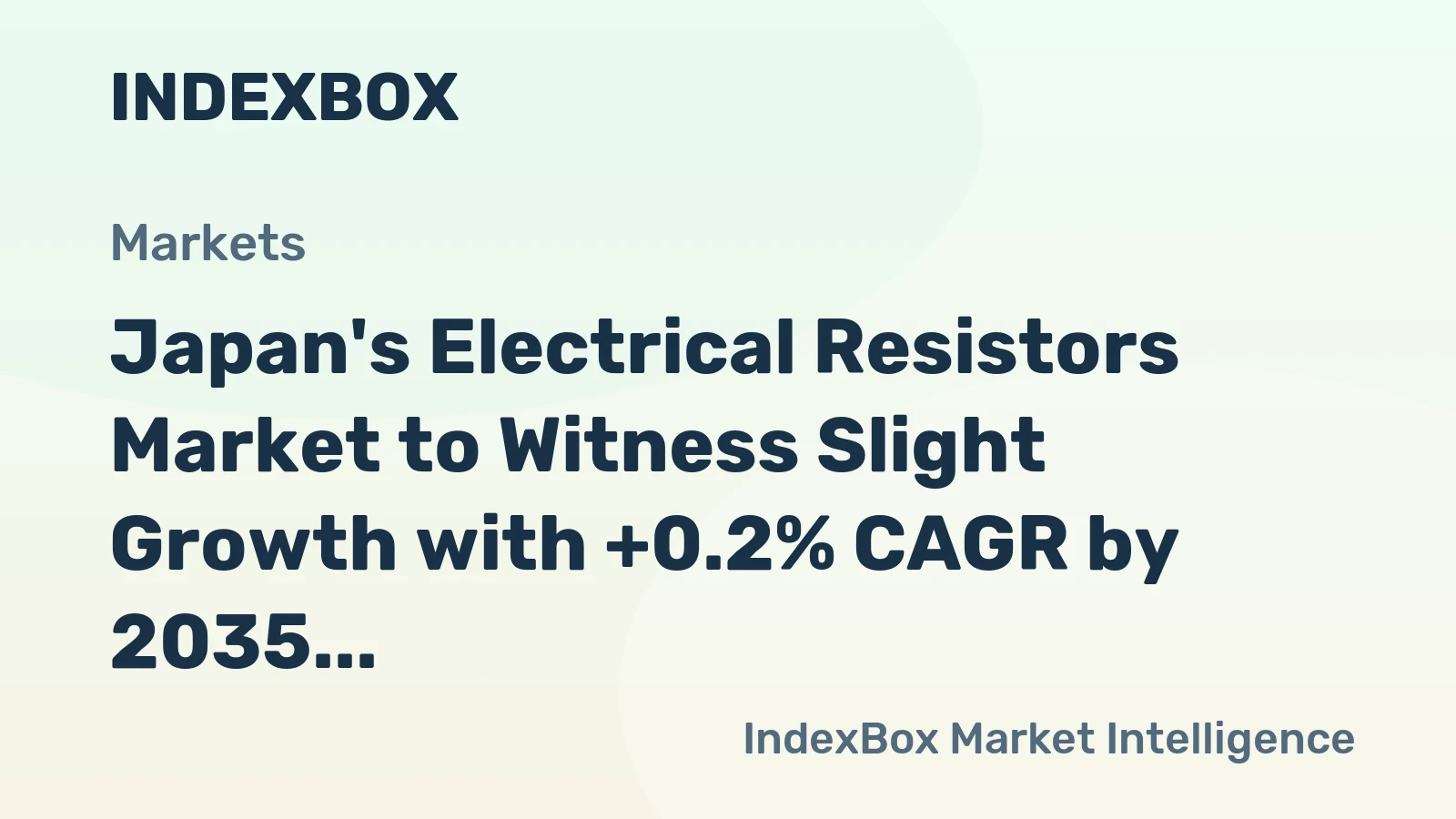 Japan's Electrical Resistors Market to Witness Slight Growth with +0.2% CAGR by 2035
