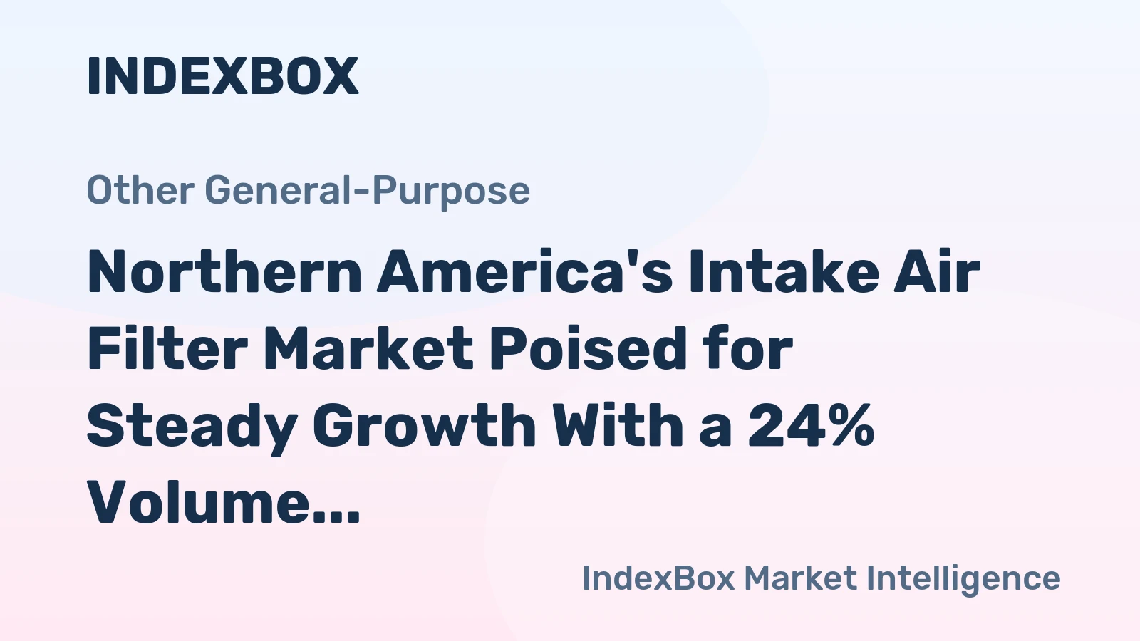Northern America's Intake Air Filter Market Poised for Steady Growth With a 24% Volume CAGR Through 2035