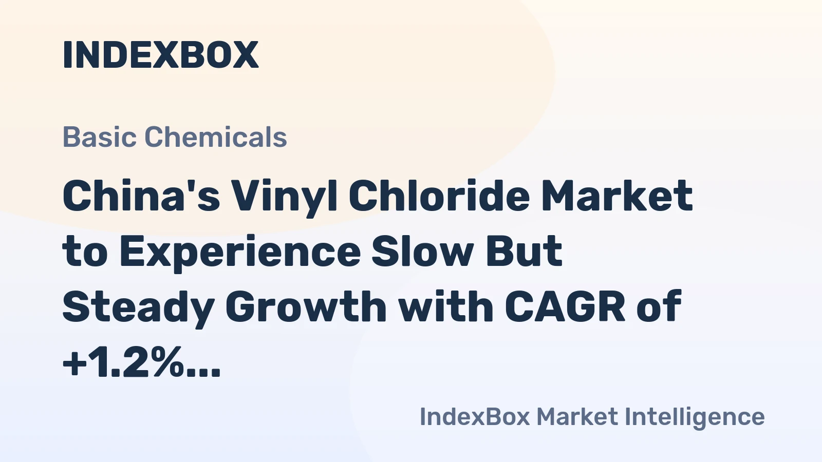 China's Vinyl Chloride Market to Experience Slow But Steady Growth with CAGR of +1.2% from 2024 to 2035