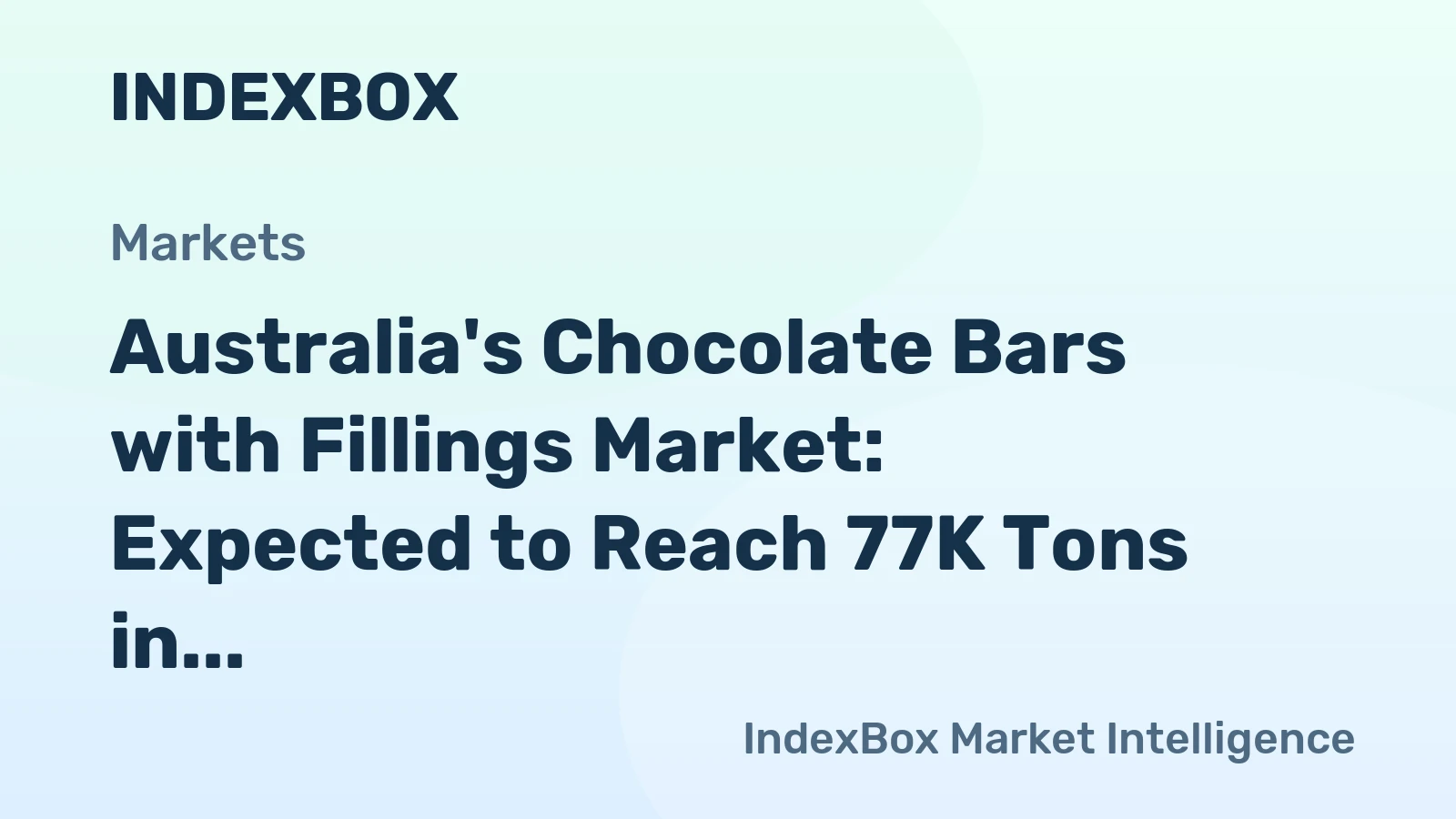 Australia's Chocolate Bars with Fillings Market: Expected to Reach 77K Tons in Volume and $519M in Value by 2035