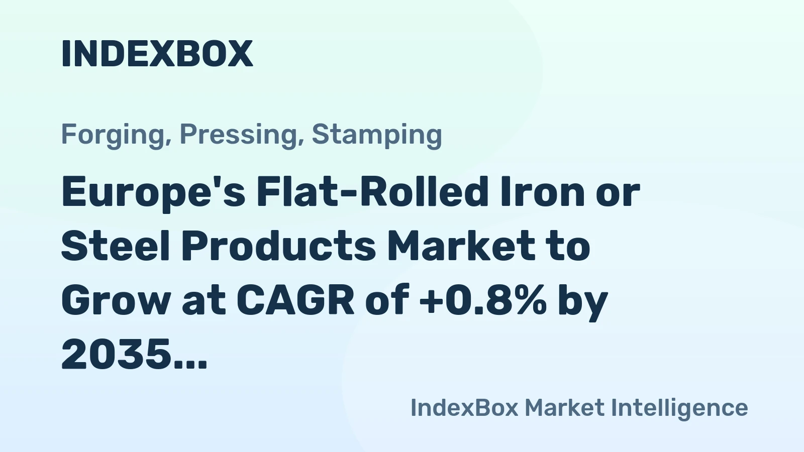 Europe's Flat-Rolled Iron or Steel Products Market to Grow at CAGR of +0.8% by 2035