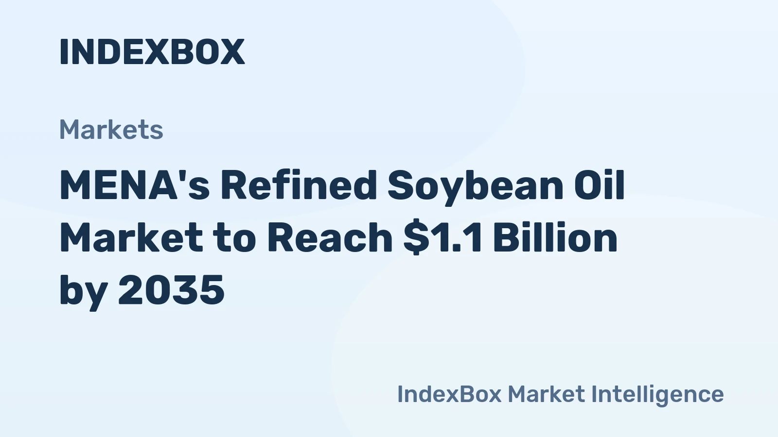 MENA's Refined Soybean Oil Market to Reach $1.1 Billion by 2035