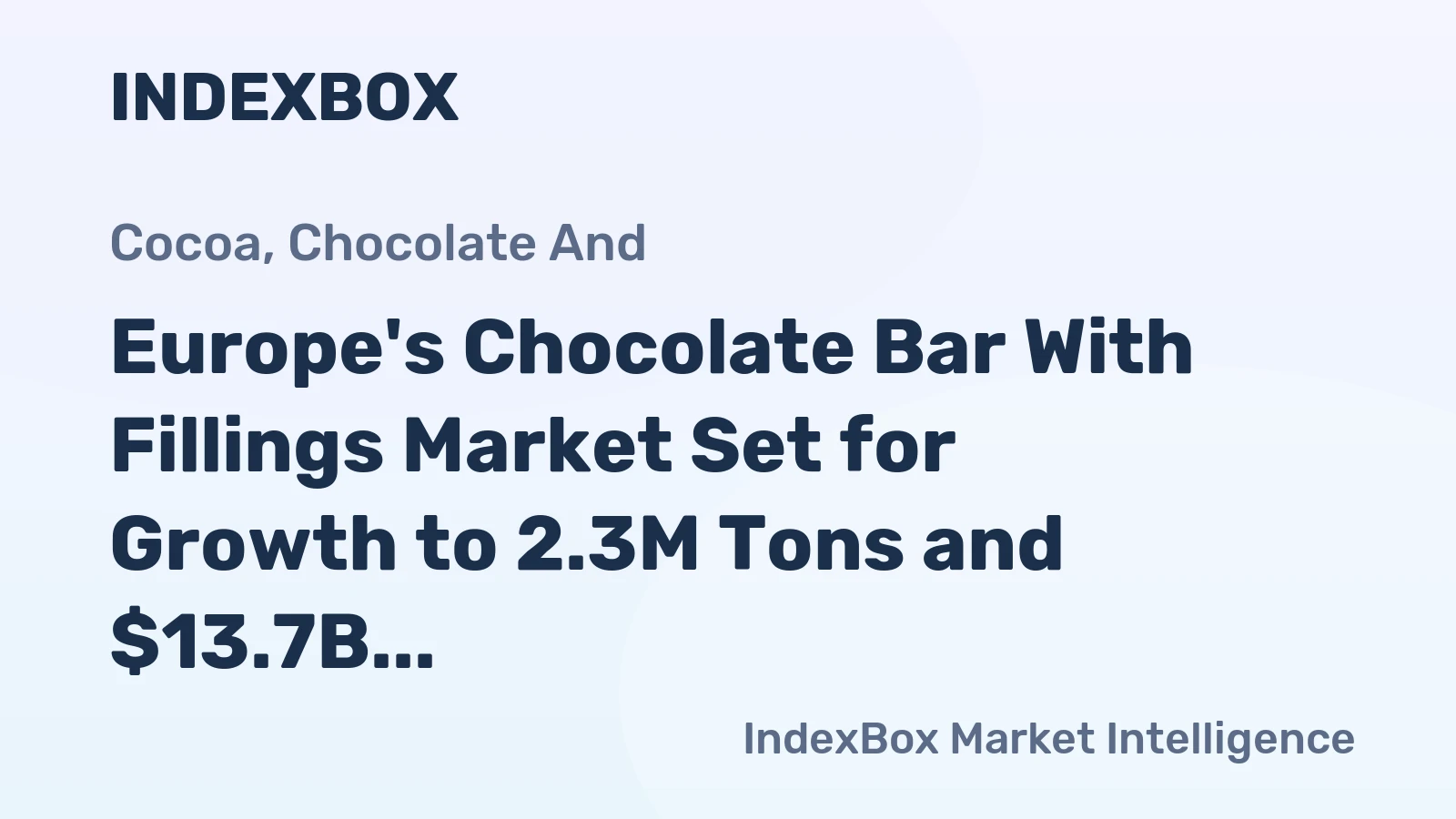 Europe's Chocolate Bar With Fillings Market Set for Growth to 2.3M Tons and $13.7B