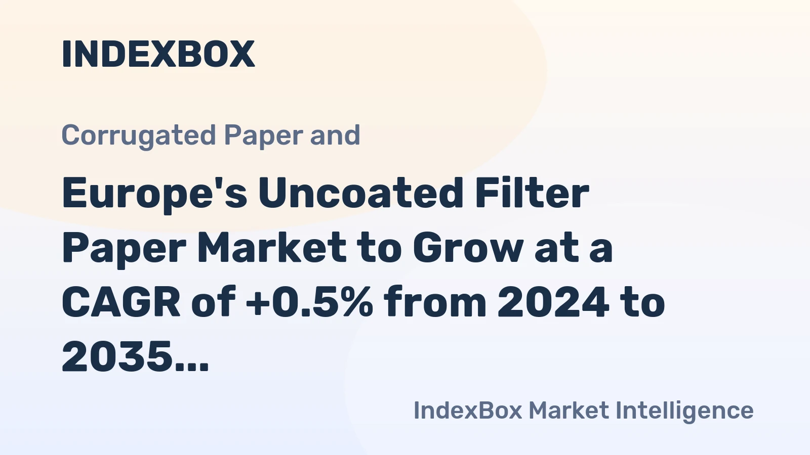 Europe's Uncoated Filter Paper Market to Grow at a CAGR of +0.5% from 2024 to 2035