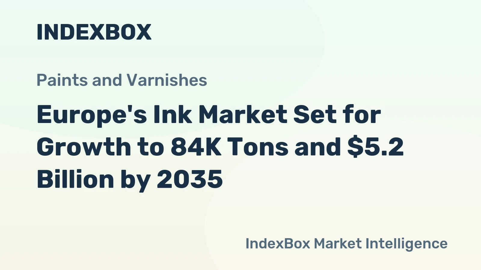 Europe's Ink Market Set for Growth to 84K Tons and $5.2 Billion by 2035
