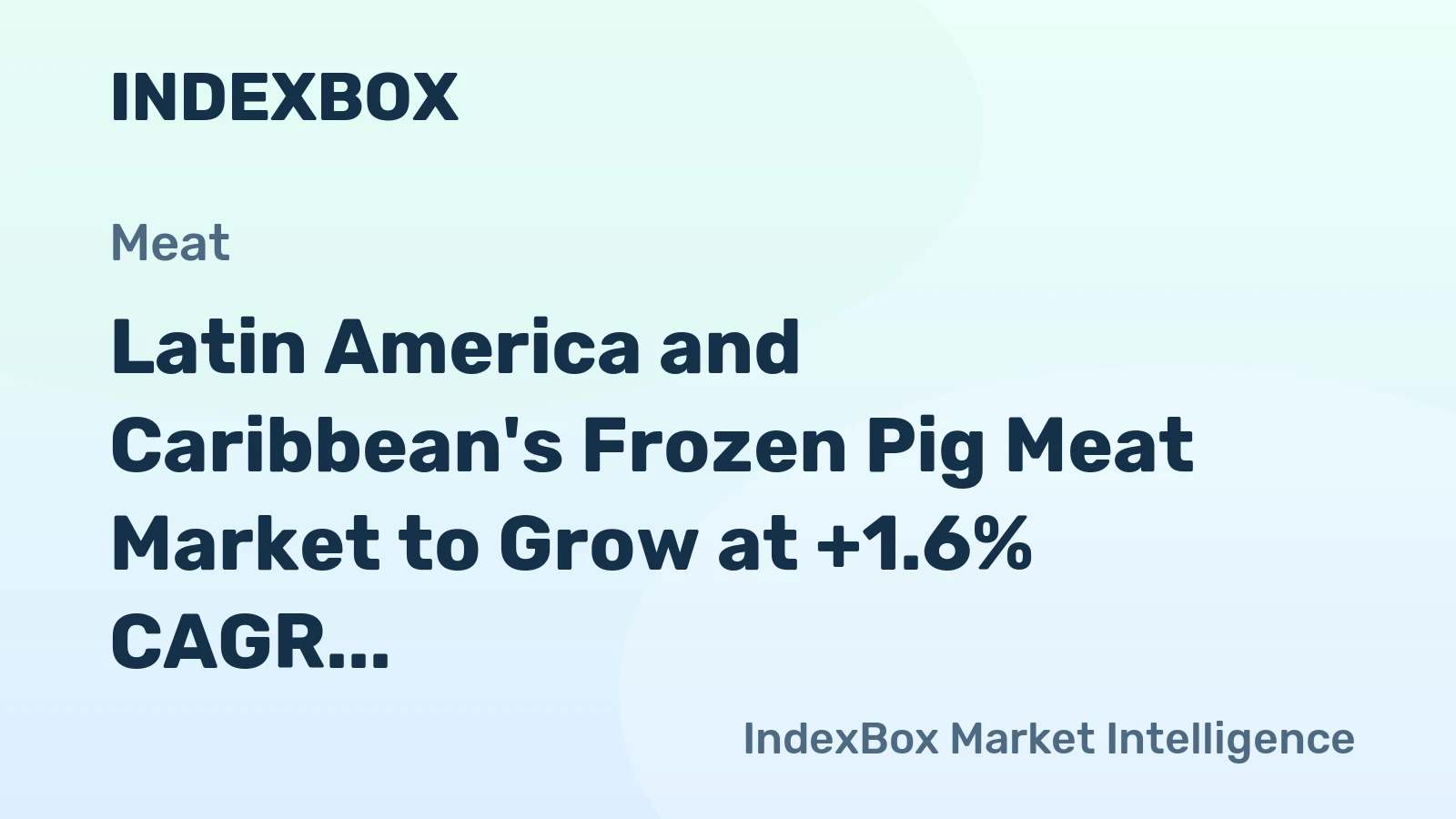 Latin America and Caribbean's Frozen Pig Meat Market to Grow at +1.6% CAGR, Reaching 384K Tons by 2035