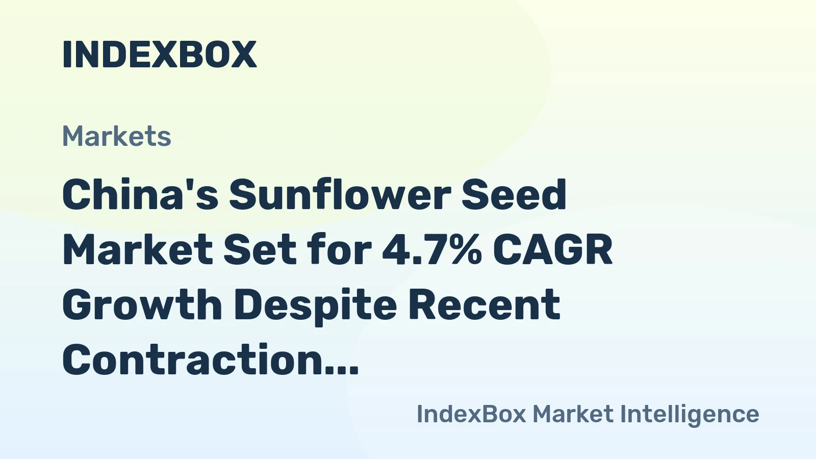 China's Sunflower Seed Market Set for 4.7% CAGR Growth Despite Recent Contraction