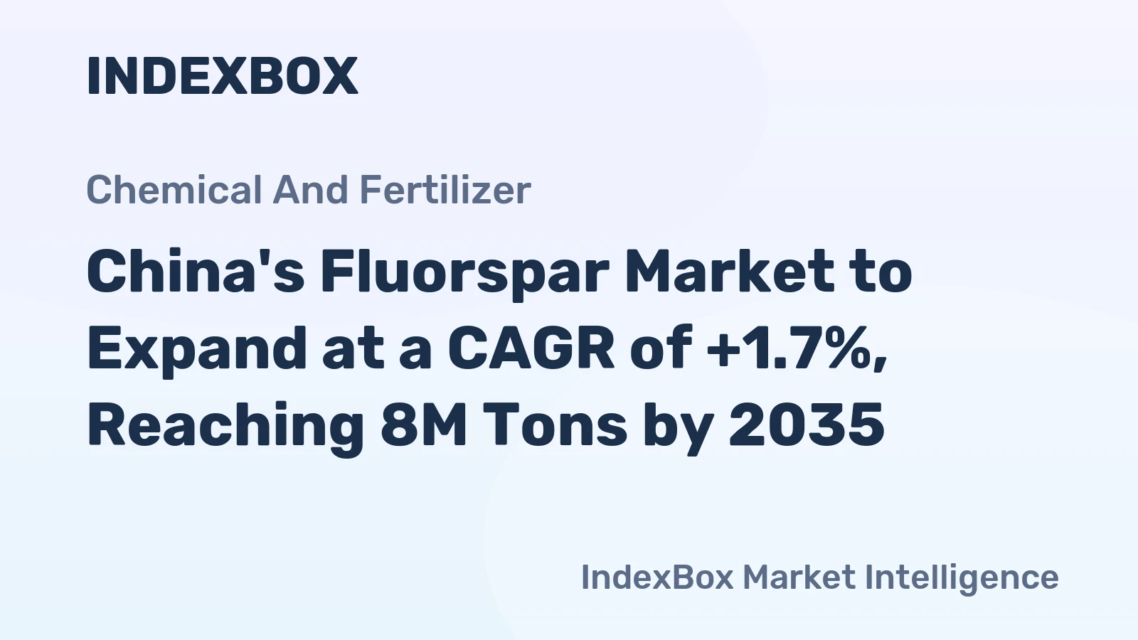 China's Fluorspar Market to Expand at a CAGR of +1.7%, Reaching 8M Tons by 2035
