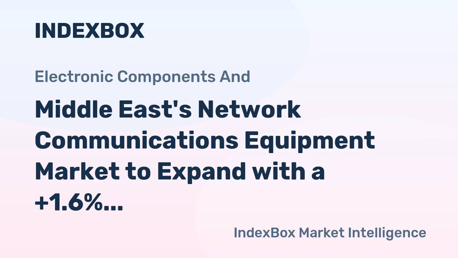 Middle East's Network Communications Equipment Market to Expand with a +1.6% CAGR by 2035