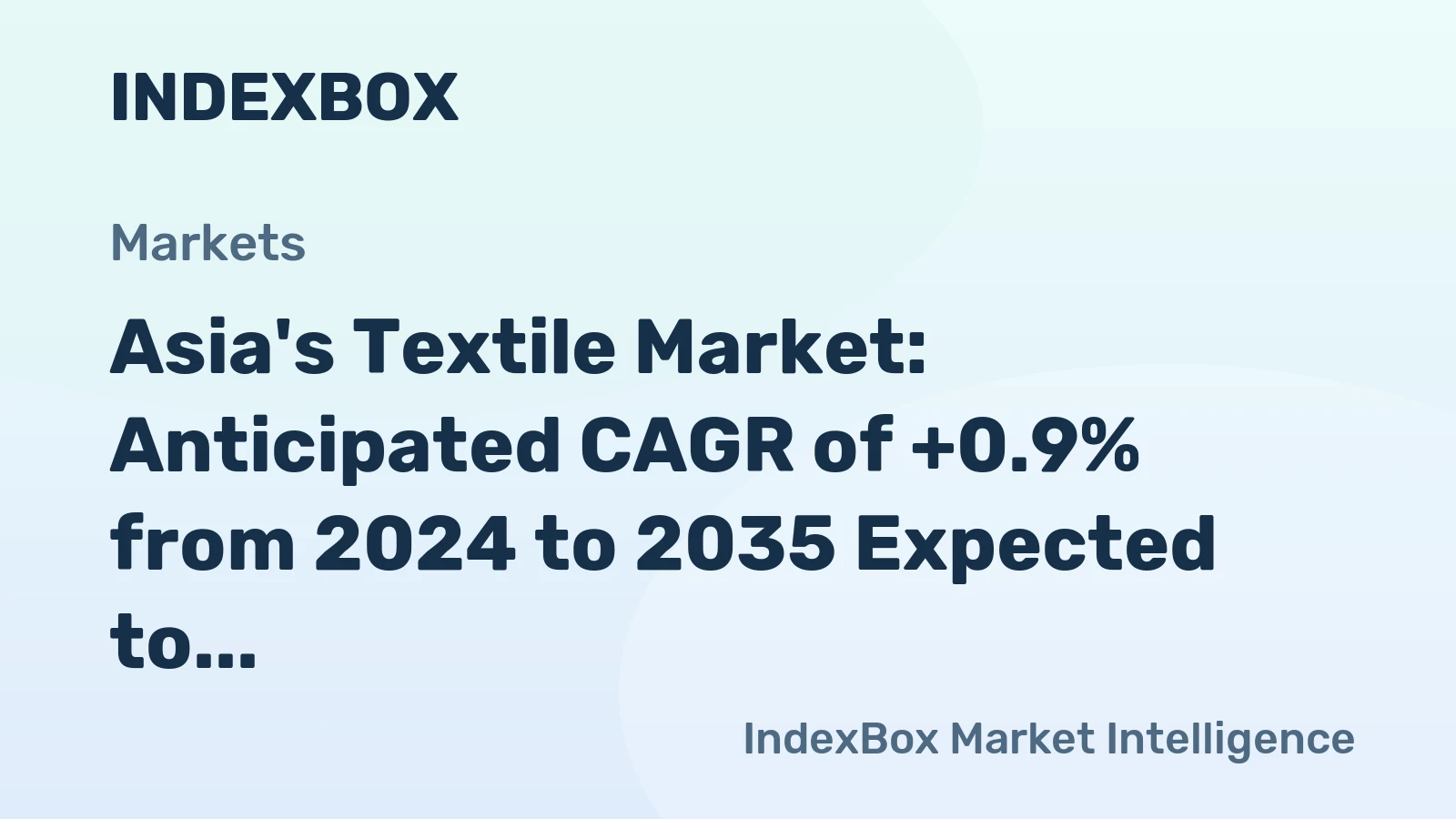 Asia's Textile Market: Anticipated CAGR of +0.9% from 2024 to 2035 Expected to Reach 575K Tons