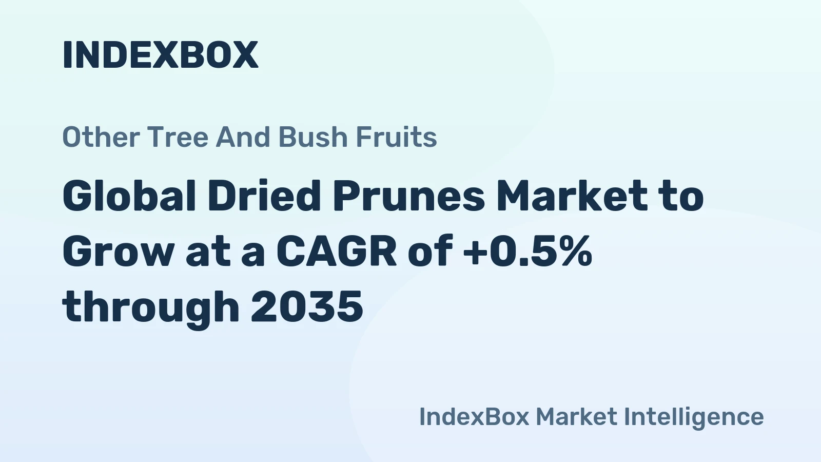 Global Dried Prunes Market to Grow at a CAGR of +0.5% through 2035