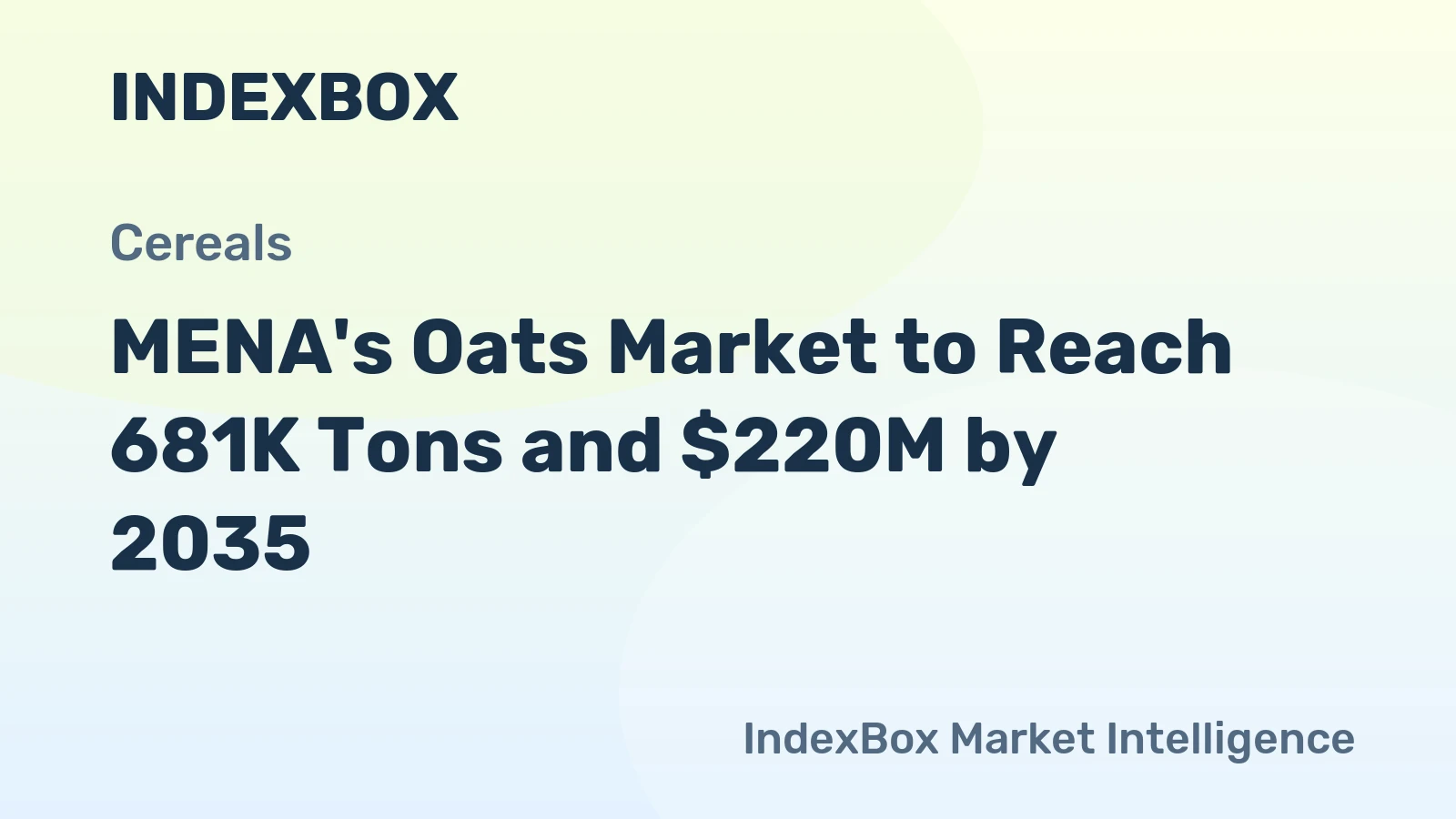 MENA's Oats Market to Reach 681K Tons and $220M by 2035
