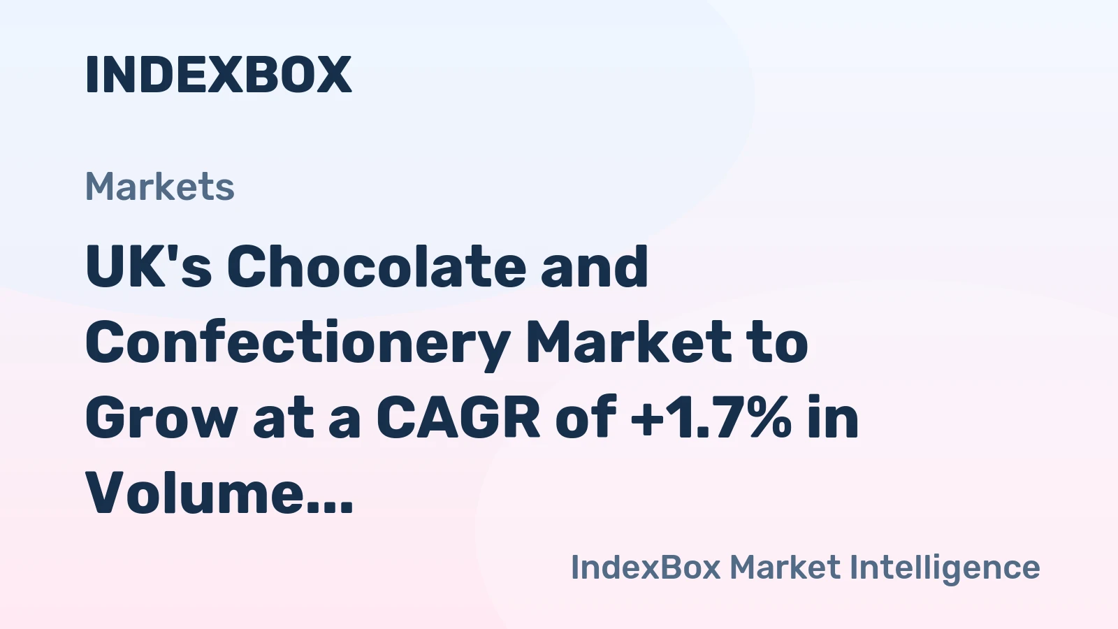 UK's Chocolate and Confectionery Market to Grow at a CAGR of +1.7% in Volume and +1.9% in Value by 2035