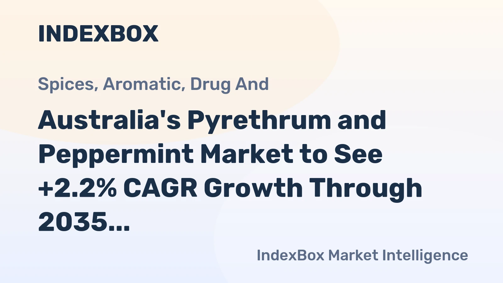 Australia's Pyrethrum and Peppermint Market to See +2.2% CAGR Growth Through 2035