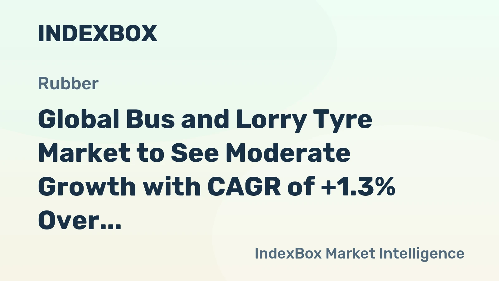 Global Bus and Lorry Tyre Market to See Moderate Growth with CAGR of +1.3% Over Next Decade