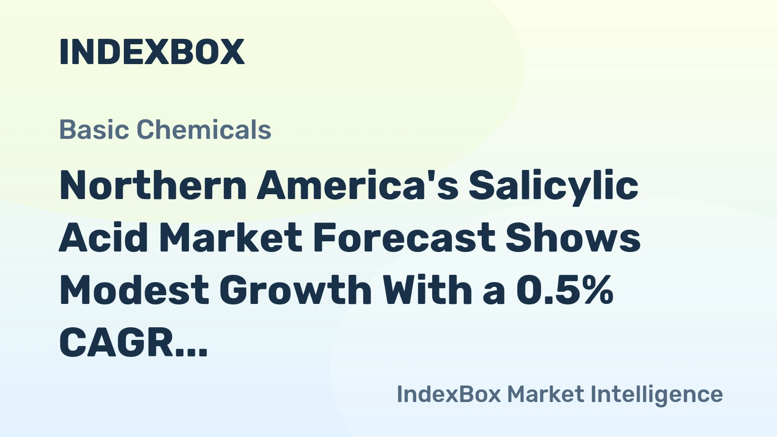 Northern America's Salicylic Acid Market Forecast Shows Modest Growth With a 0.5% CAGR in Value